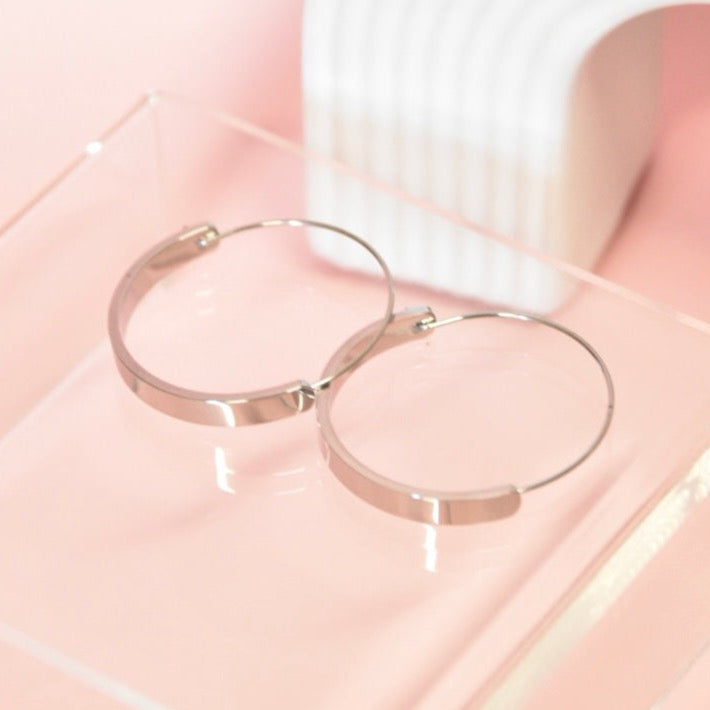 Tabitha hoop - Silver – Hello Myrrh